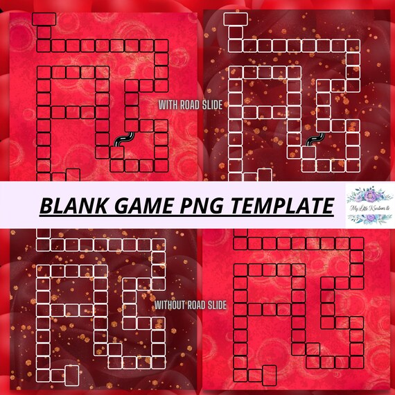 Blank Board Game Templates With/without Road Slide | Etsy