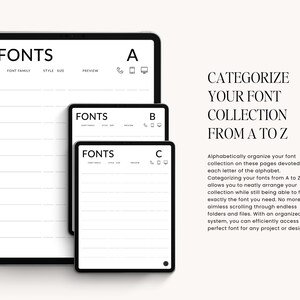 Font Tracker Digital Planner Organize Your Font Collection Digital ...