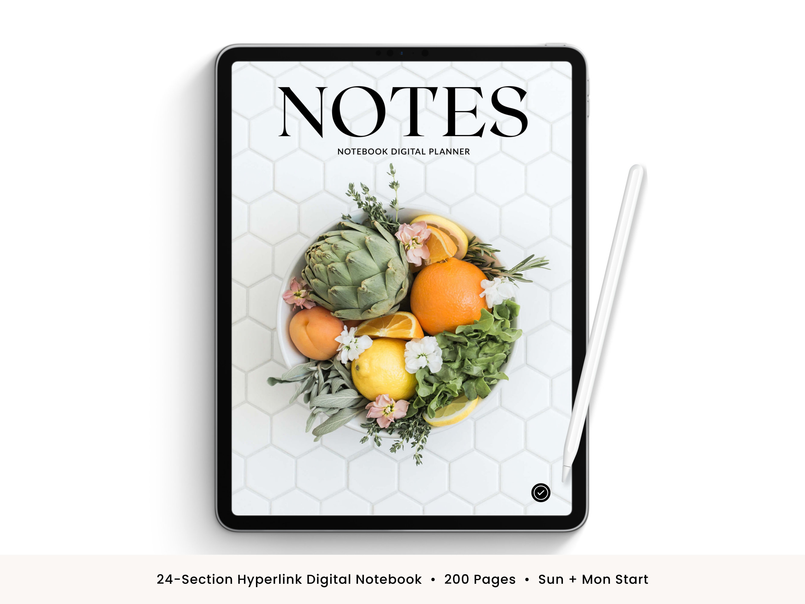 24-section Hyperlink Digital Notebook, Dashboards, 150 Digital Insert ...