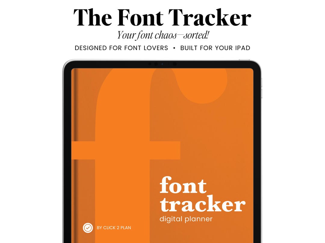 Font Tracker Digital Planner | Organize Fonts by Type, Name, Project ...