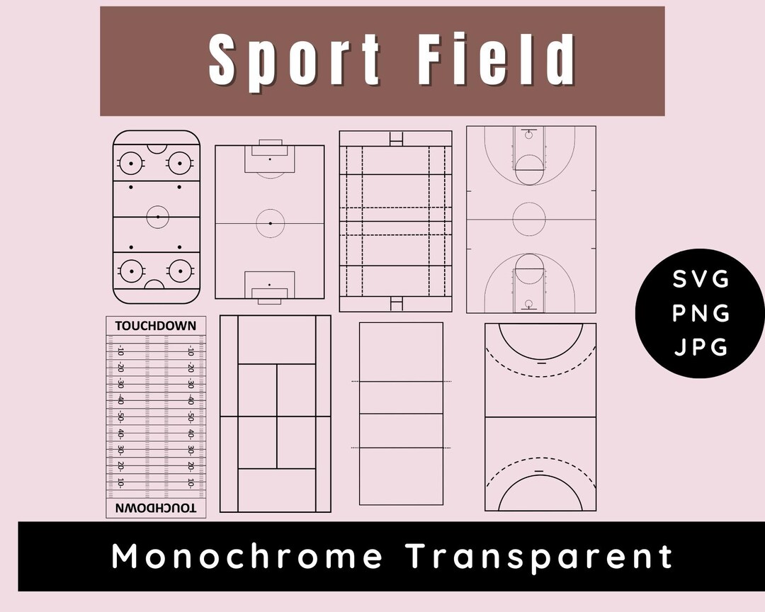Sports Field Templates Bundle - Etsy