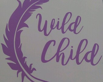 Wild Child Car Decal | Etsy