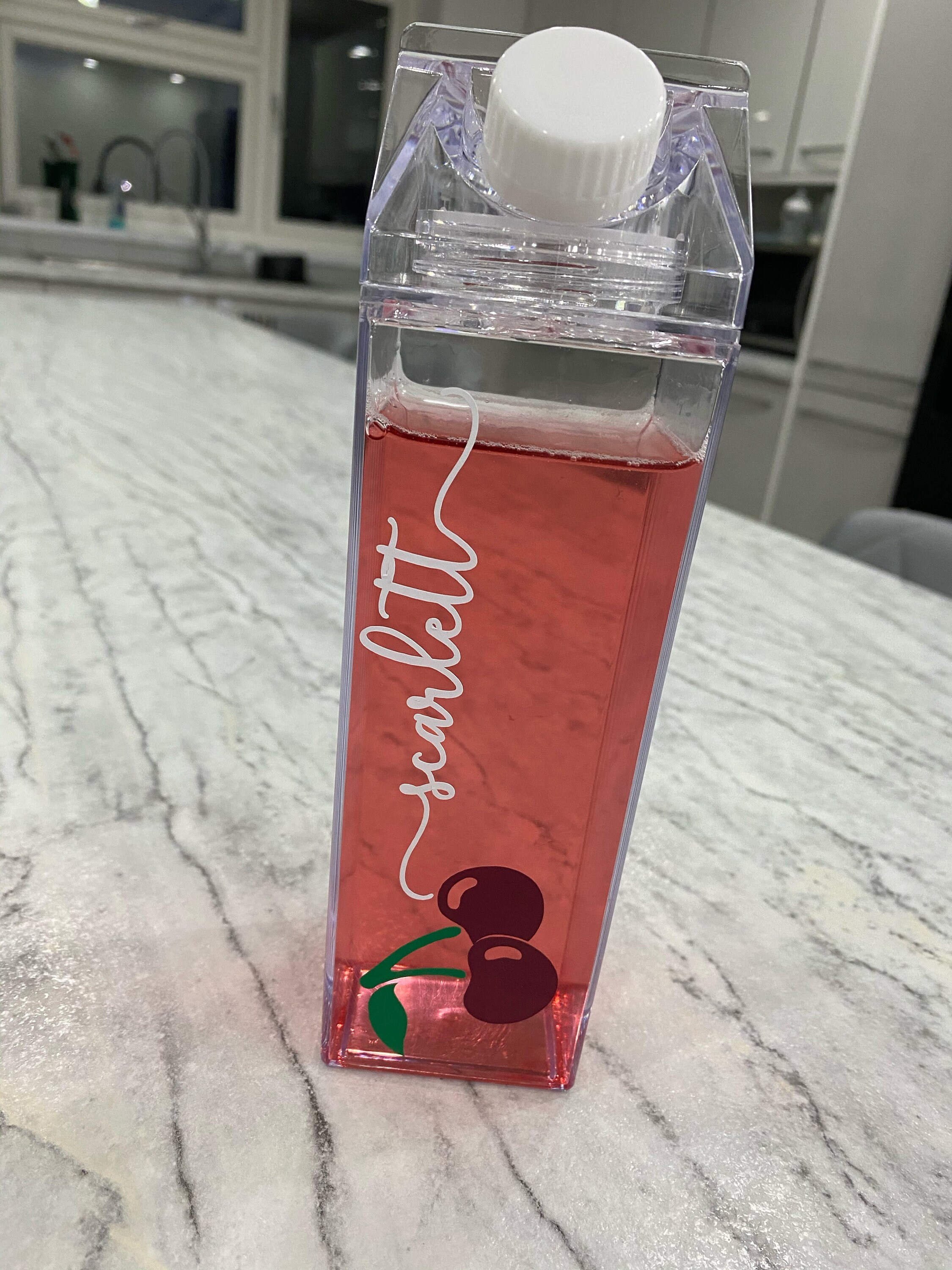 Personalised Cherry 'carton' Bottle - Etsy