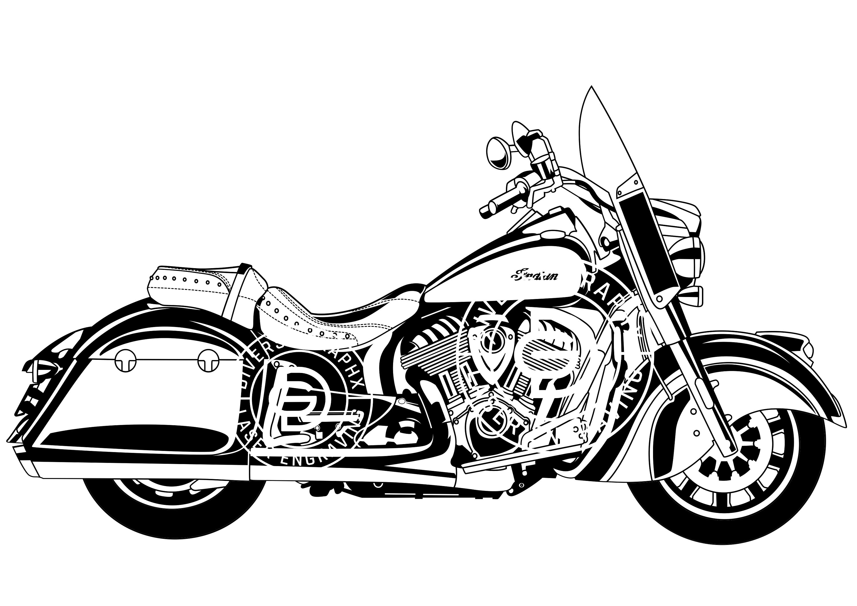 Indian Spring Field Motorcycle, Digital Files SVG Laser File, Png, Pdf ...