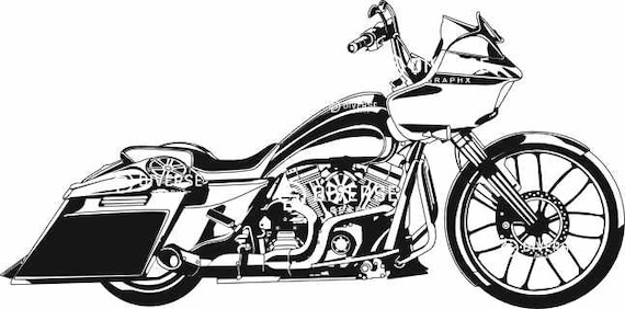 Harley Davidson Stretched Street Glide Digital SVG Laser File - Etsy ...