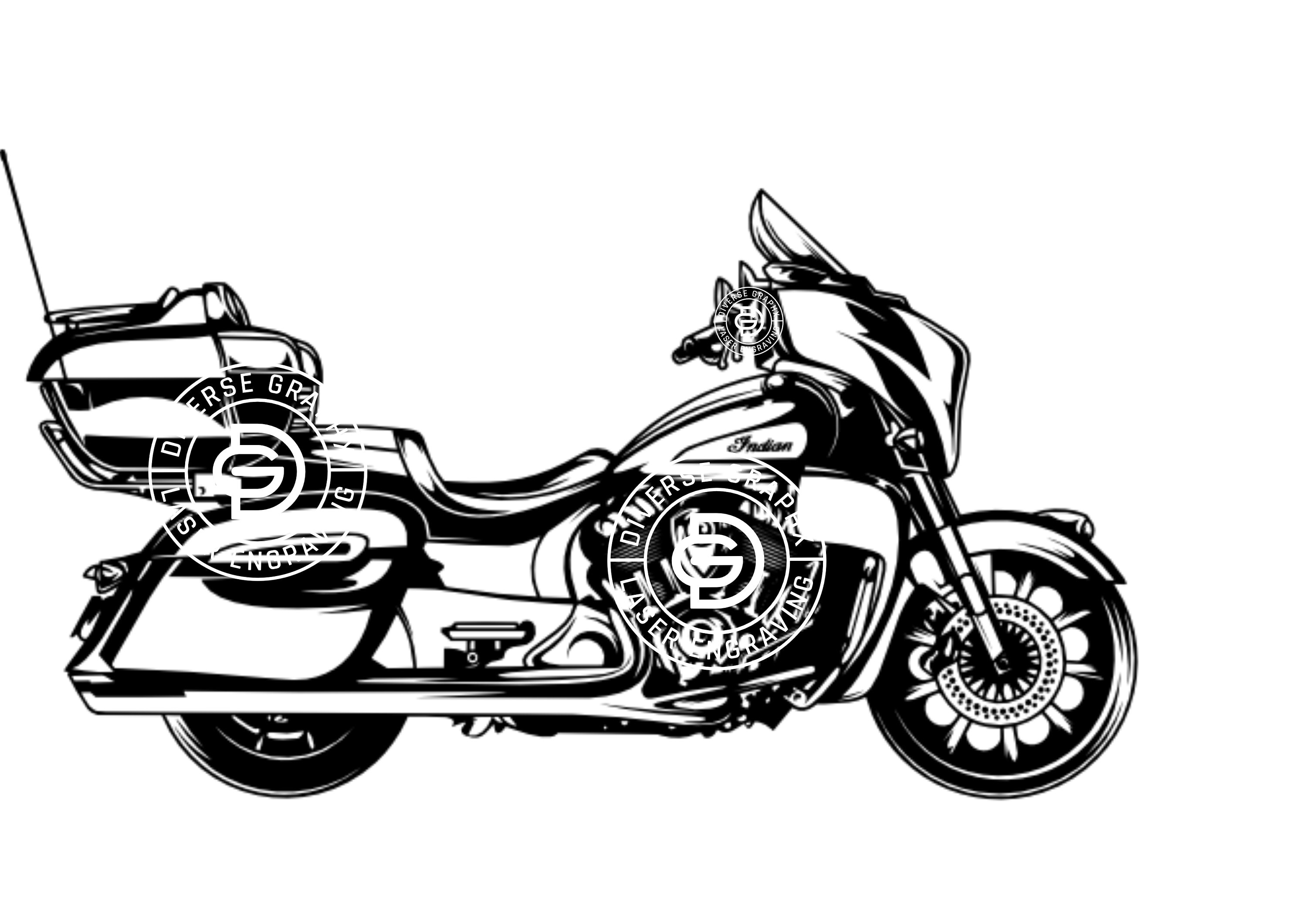Indian Road Master Motorcycle, Digital Files SVG Laser File, Png, Pdf ...