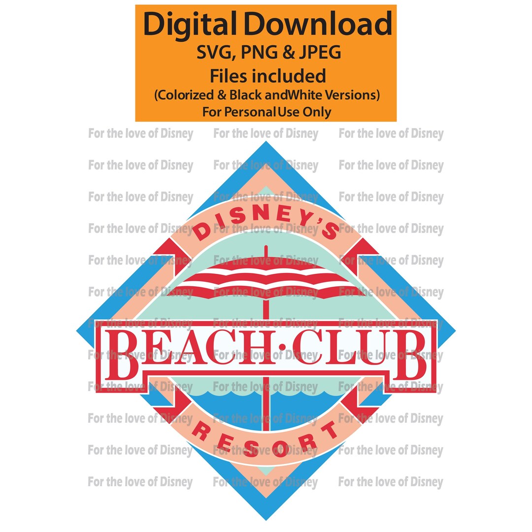 Beach Club Resort Digital Download SVG - Etsy