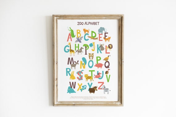 Etsy Alphabet Wall Poster Art