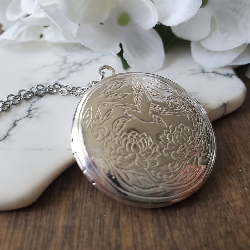 Bird Locket Necklace - Etsy