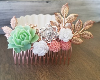 Mint Green Hair Comb - Etsy