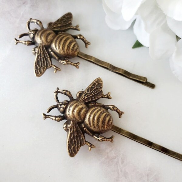 Bee Hair Pins - Etsy