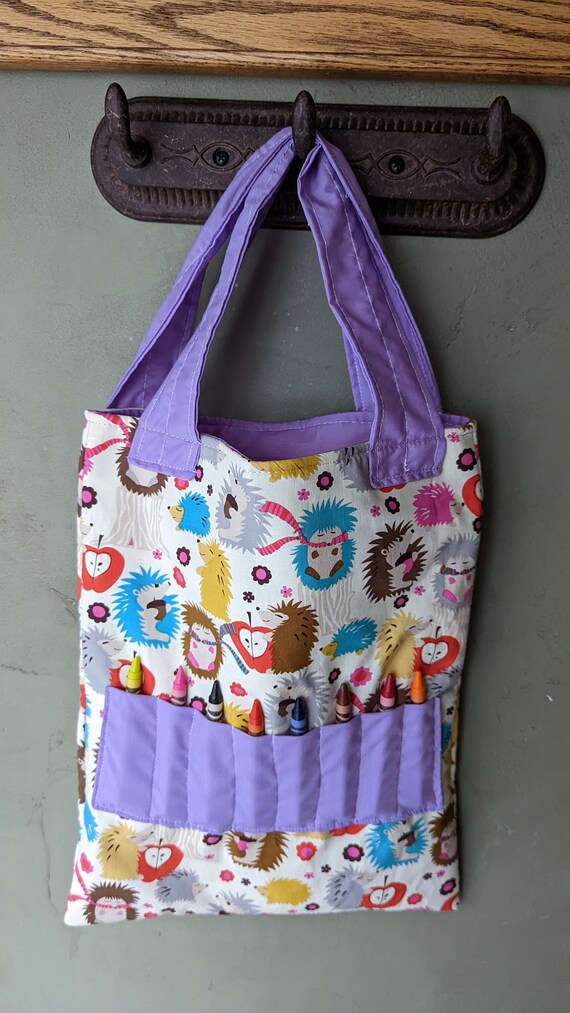 Kids Coloring Book Tote Bag Travel Library Books Daycare - Etsy