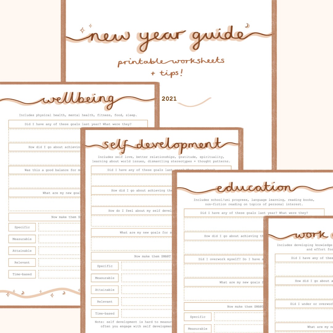 New Year Guide PRINTABLE - Worksheets, Tips, Screensavers, Affirmations ...
