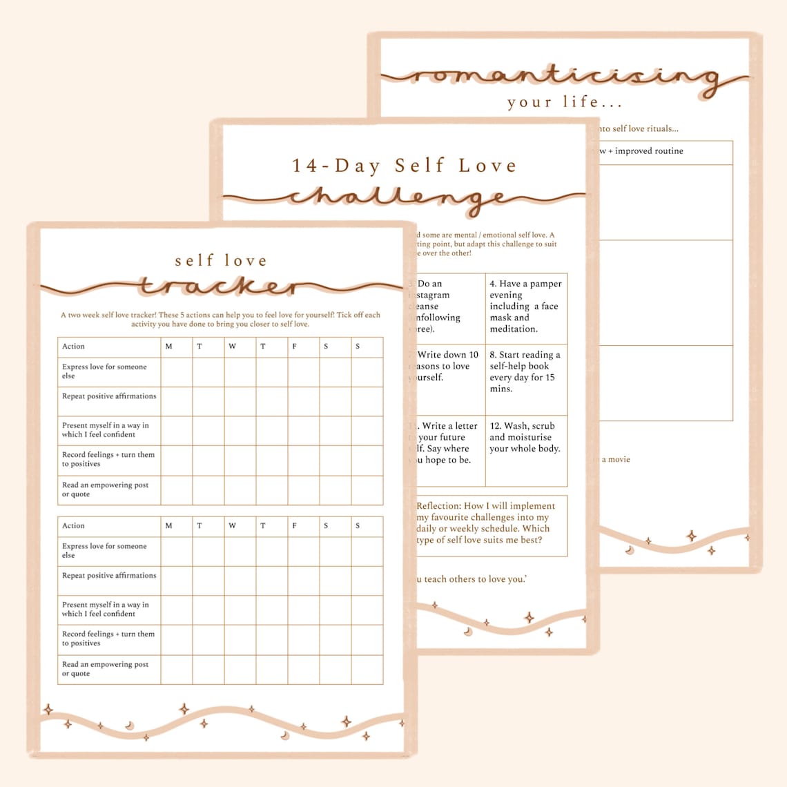 Self Love Workbook PRINTABLE Worksheets + GUIDE for Loving Yourself ...