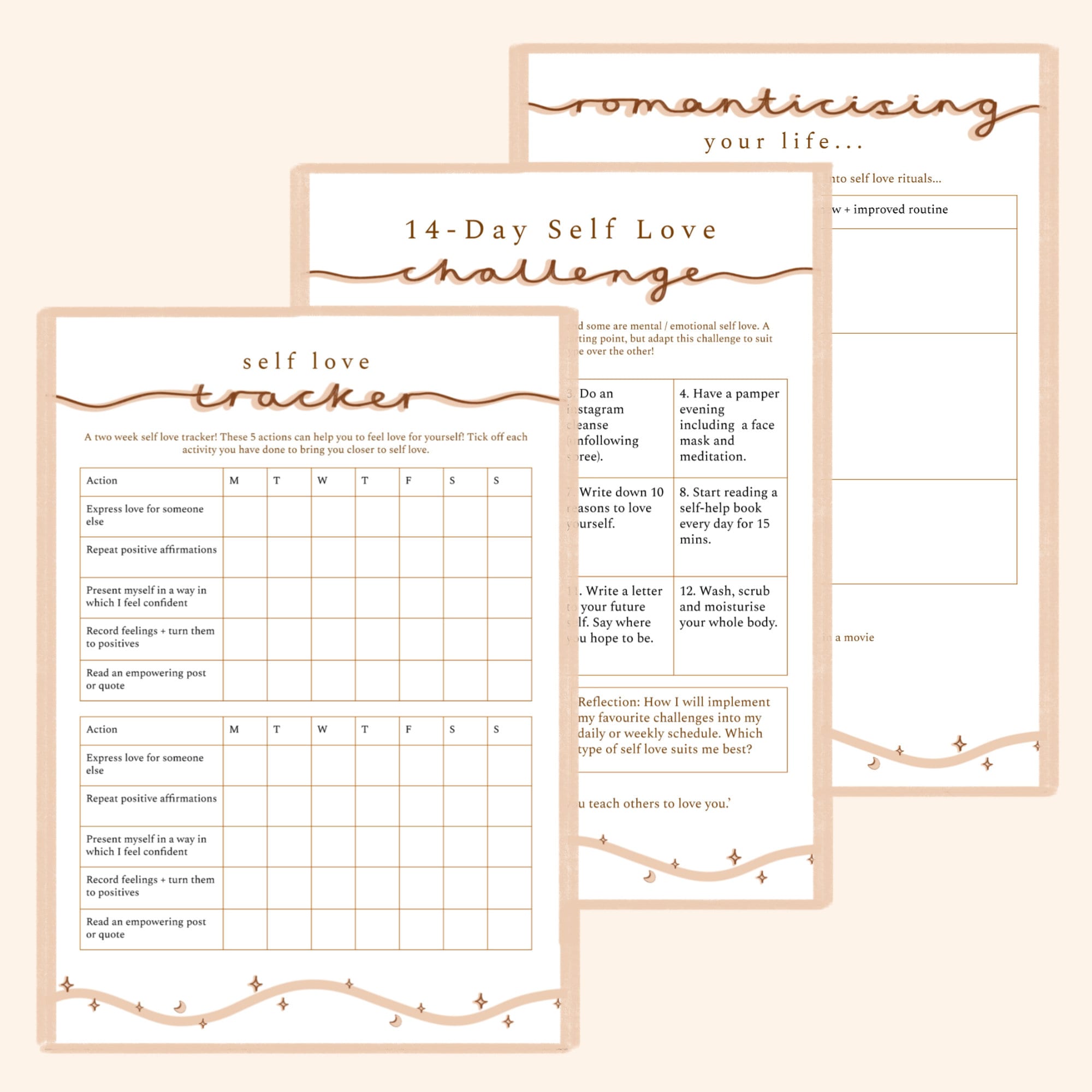 Self Love Workbook PRINTABLE Worksheets + GUIDE for Loving Yourself ...