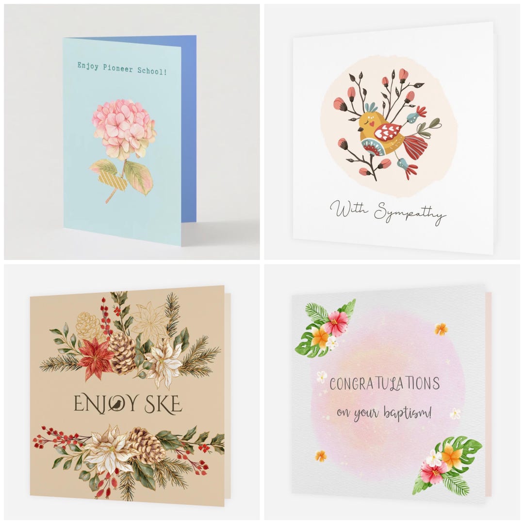 JW Buy 5 Get 1 FREE Christian Cards - Etsy