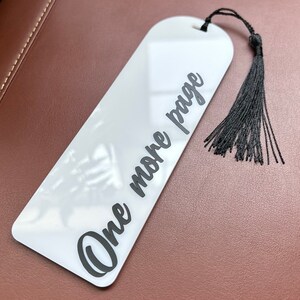 Acrylic Bookmark Gift , Bookmark With Vinyl Sign, Reader Gift, Gift for ...