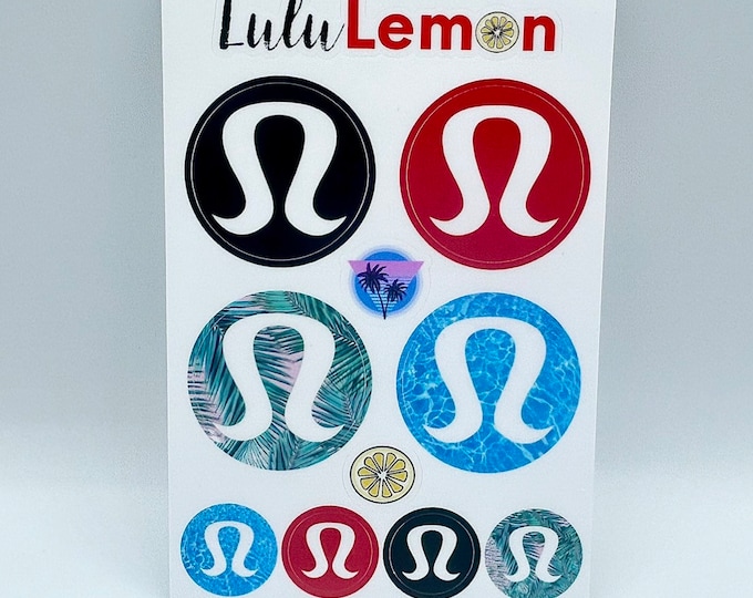 Lululemon Vinyl Sticker Sheet Decal | Lulu | Laptop Sticker | Decal ...