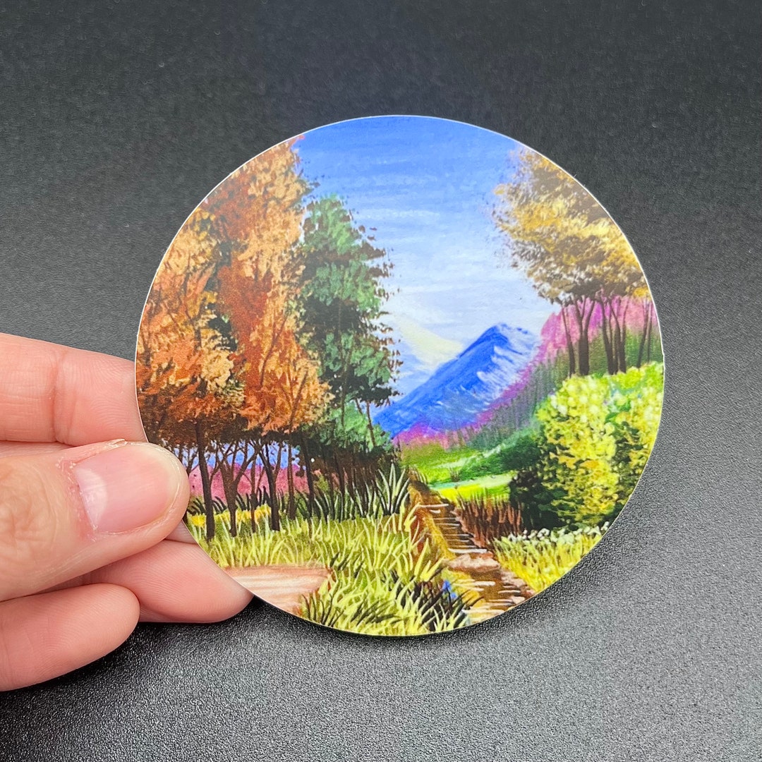 Artwork Stickers | Mountain Sunset Stickers |mountain Stickers | Sunset ...