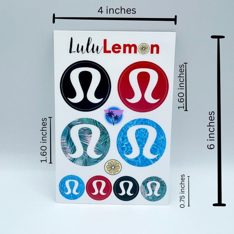 Lululemon Vinyl Sticker Sheet | Waterproof Laptop Decals - Etsy
