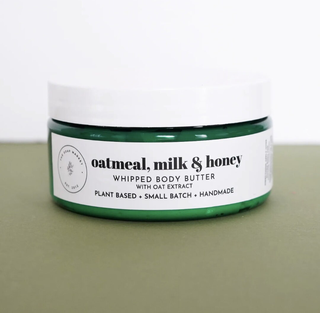 Oatmeal, Milk, Honey Whipped Body Butter, Colloidal Oats, Hyaluronic ...