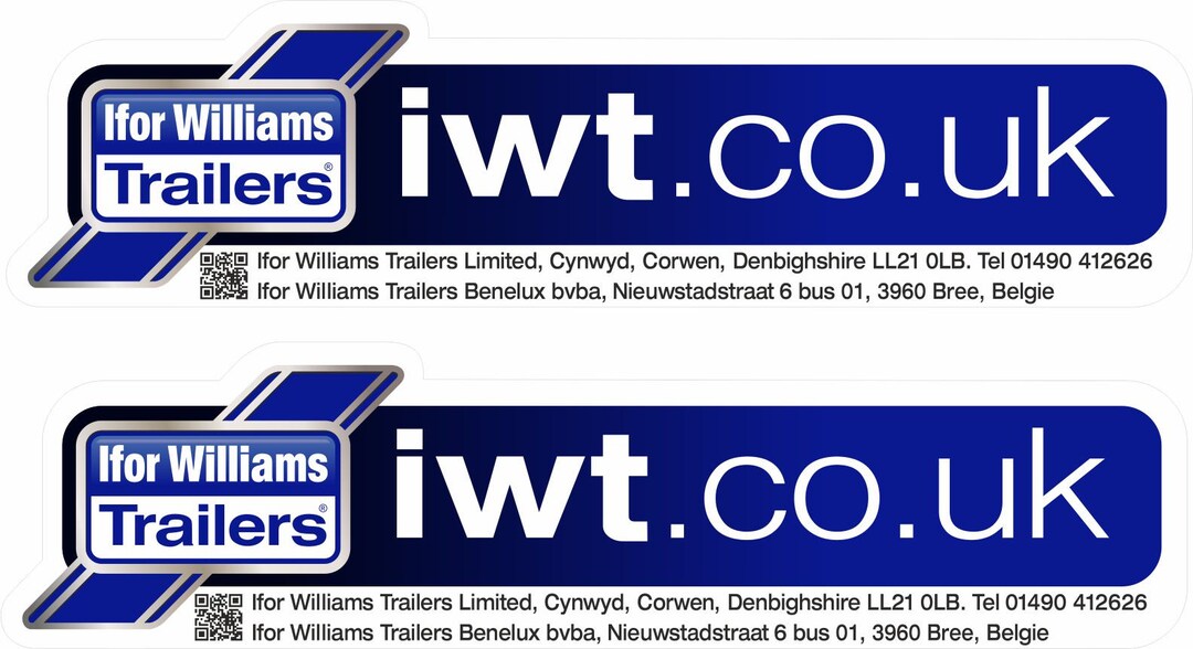 Ifor Williams Trailer Stickers / Decals X2 at 280mm Bubble Free ...
