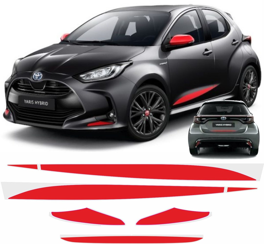 Toyota Yaris Hybrid 2020 Onwards Flare Pack Stripes / Stickers Exact ...