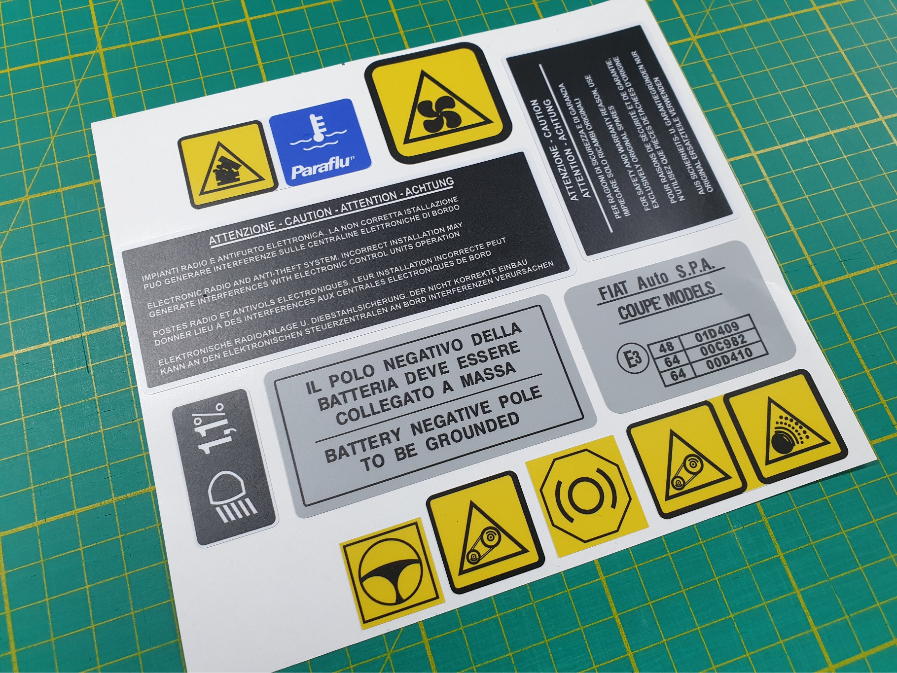 Fiat Coupe 20V / 20VT / LE / Plus Engine Bay Stickers / Decals - Etsy