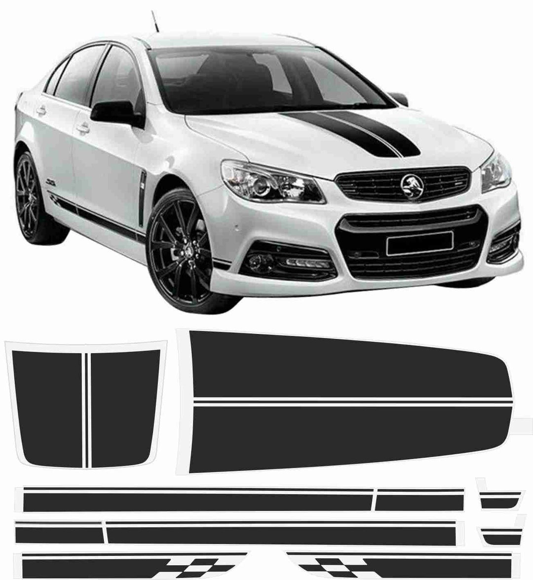 Fits: VXR8 Holden VF / VF1 / SS / SSV 2013 17 Side, Bonnet Boot Stripes ...