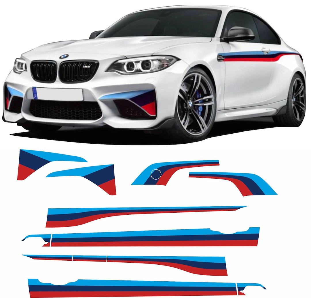 BMW M2 F87 M Performance front, seitlich und hinten Streifen ...