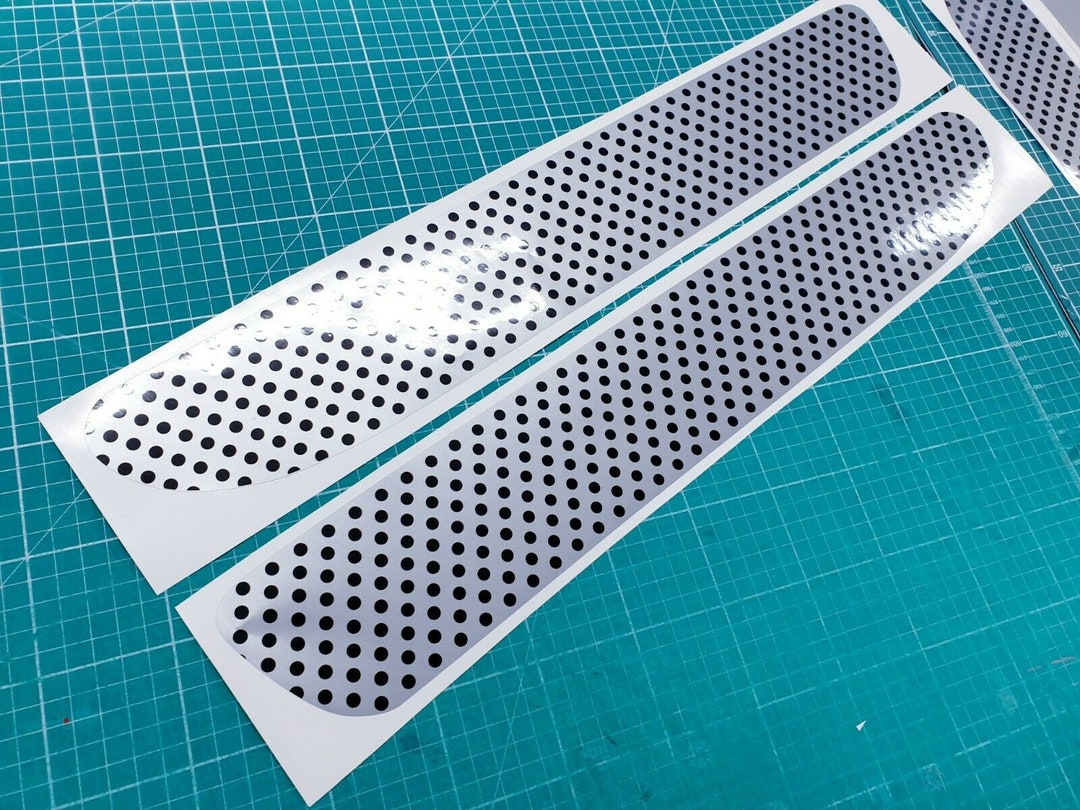 Mini R50 R52 R53 Cooper S / JCW Aero Rear Bumper Grill Inlays Decals ...