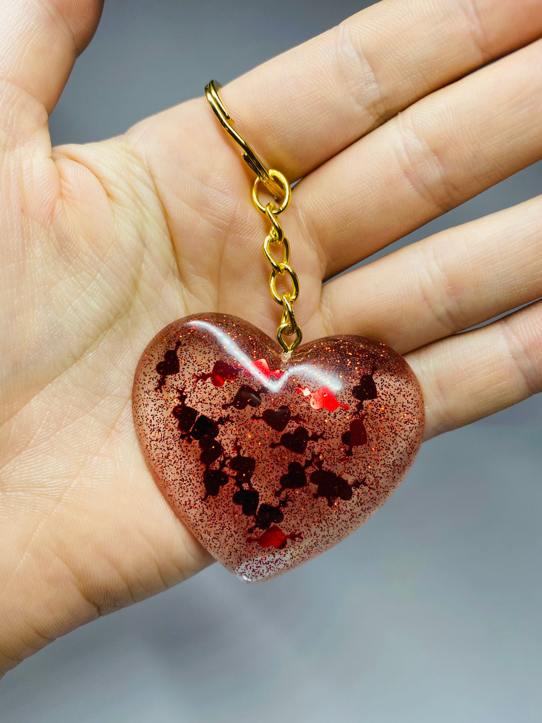 Heart Shaped Custom Keyring Love Heart Keychain Customised | Etsy