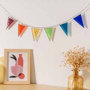 Stained Glass Rainbow Bunting Suncatcher F92 - Etsy