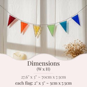 Stained Glass Rainbow Bunting Suncatcher F92 - Etsy