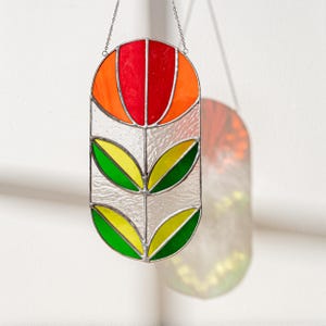 Retro Stained Glass Window Hangings, Modern Suncatcher, Glass Wall ...
