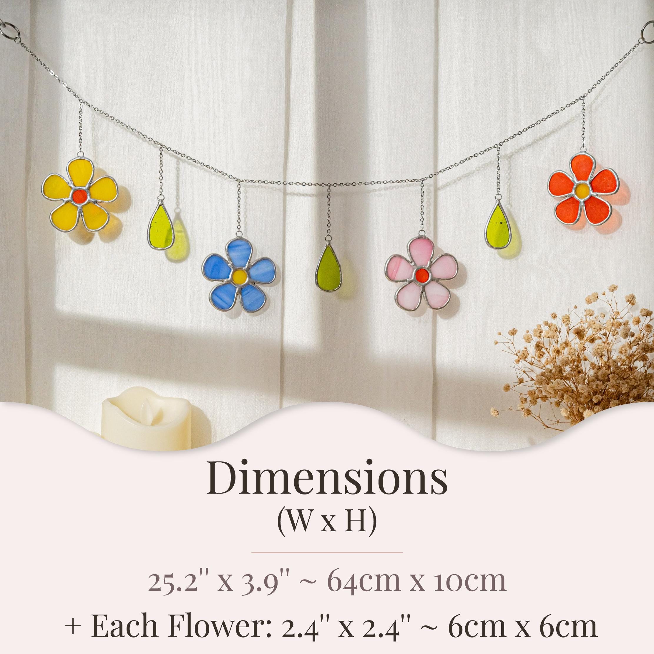 Glass Suncatcher, Stained Glass Flowers, Glass Window Decor, Stained ...