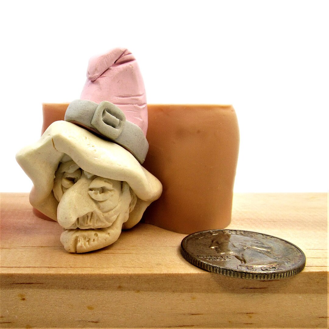 3D Witch Head Silicone Mold for Resin Casting. Oven Safe 400 Degrees F ...