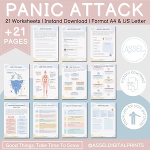 Panic Disorder Worksheet ,panic Attack Workbook, Supporting Someone ...