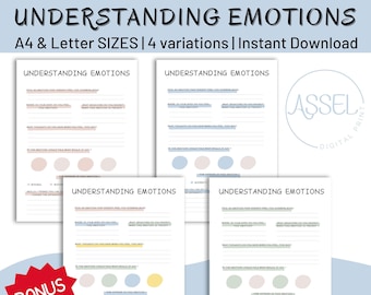 Understanding Emotions Printable Interactive Worksheet Journal Planner ...