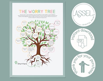 Worry Tree Printable Worksheet - Etsy