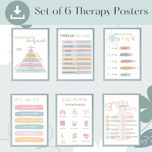 6 Therapy Posters Bundle for Therapy Office Decor Therapist - Etsy