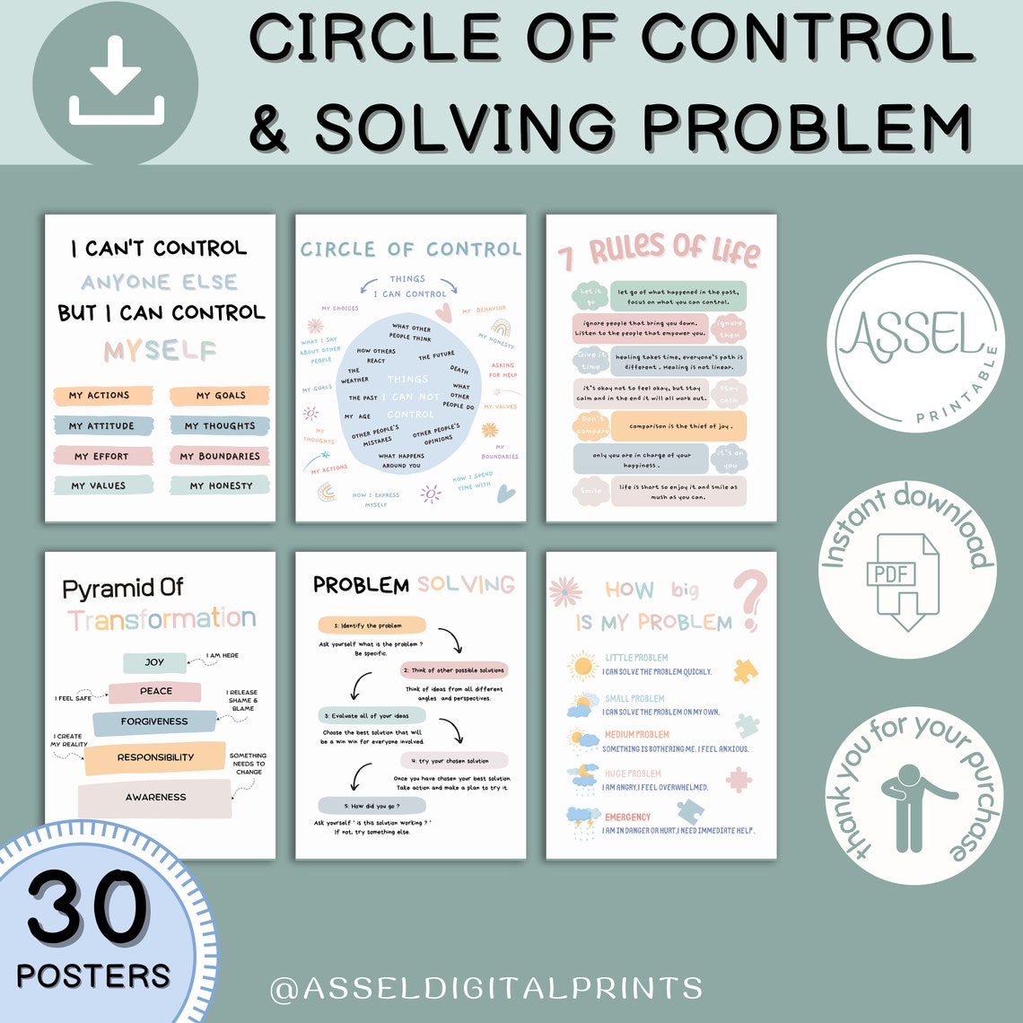 30 Therapist Office Decor Posters School Social Worker School Counselor ...