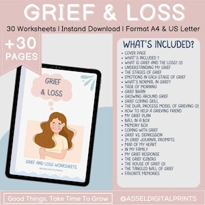 Grief and Loss Workbook for Teens and Adults , Stages of Grief ...