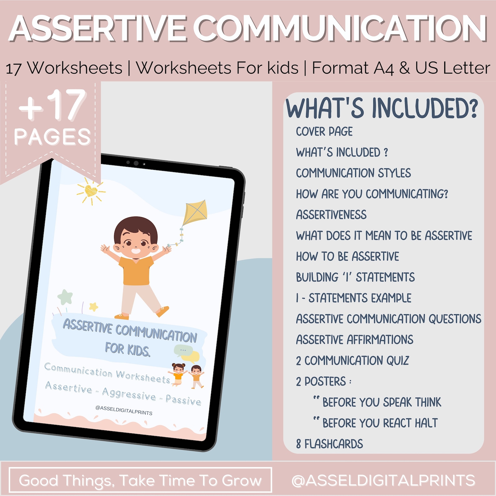 Assertive Communication Worksheets, for Kids, Communication Styles ...