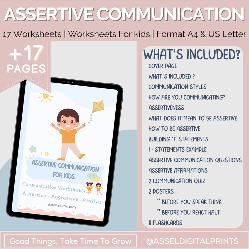 Assertive Communication Worksheets, for Kids, Communication Styles ...