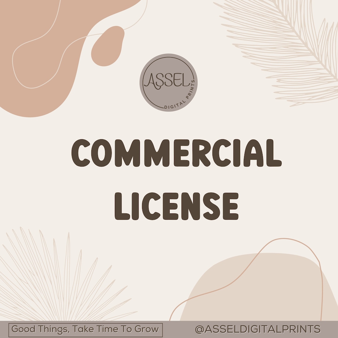 Commercial License, Permission to Redistribute to Clients - Etsy
