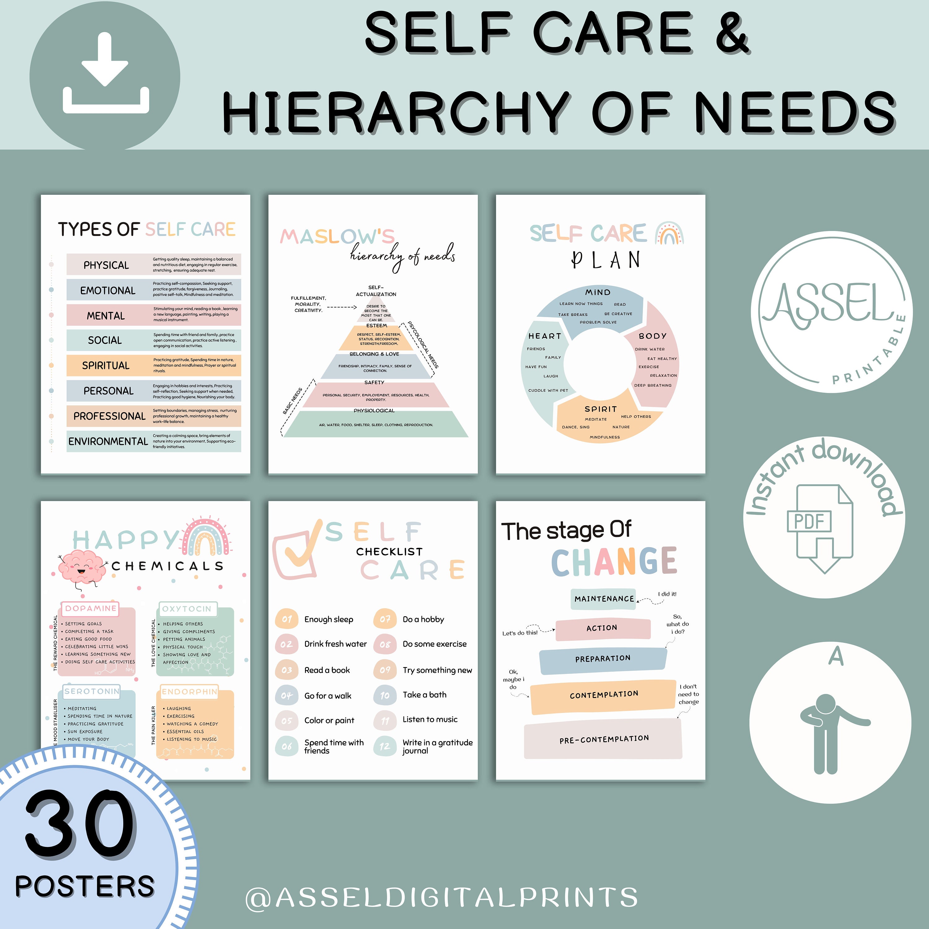 30 Therapist Office Decor Posters School Social Worker School Counselor ...