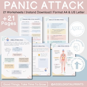 Panic Disorder Worksheet ,panic Attack Workbook, Supporting Someone ...