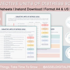 Subjective Units of Distress Scale, Suds , Therapy Worksheet, Emdr ...