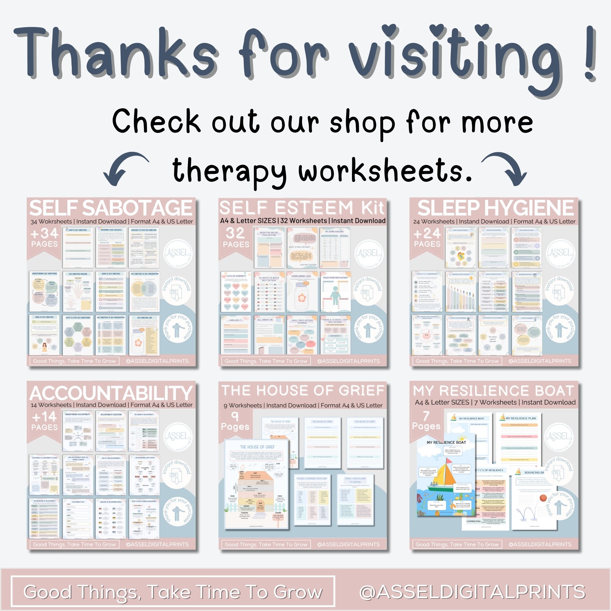 Anxiety Worksheets Bundle, CBT Therapy, Counselor Resources (PDF) - Etsy